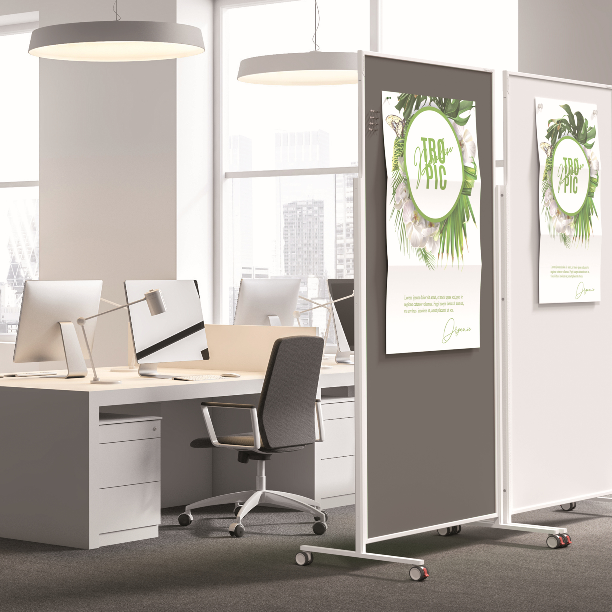 magnetoplan® Moderationstafel Design VarioPin | weiß | weiß ...